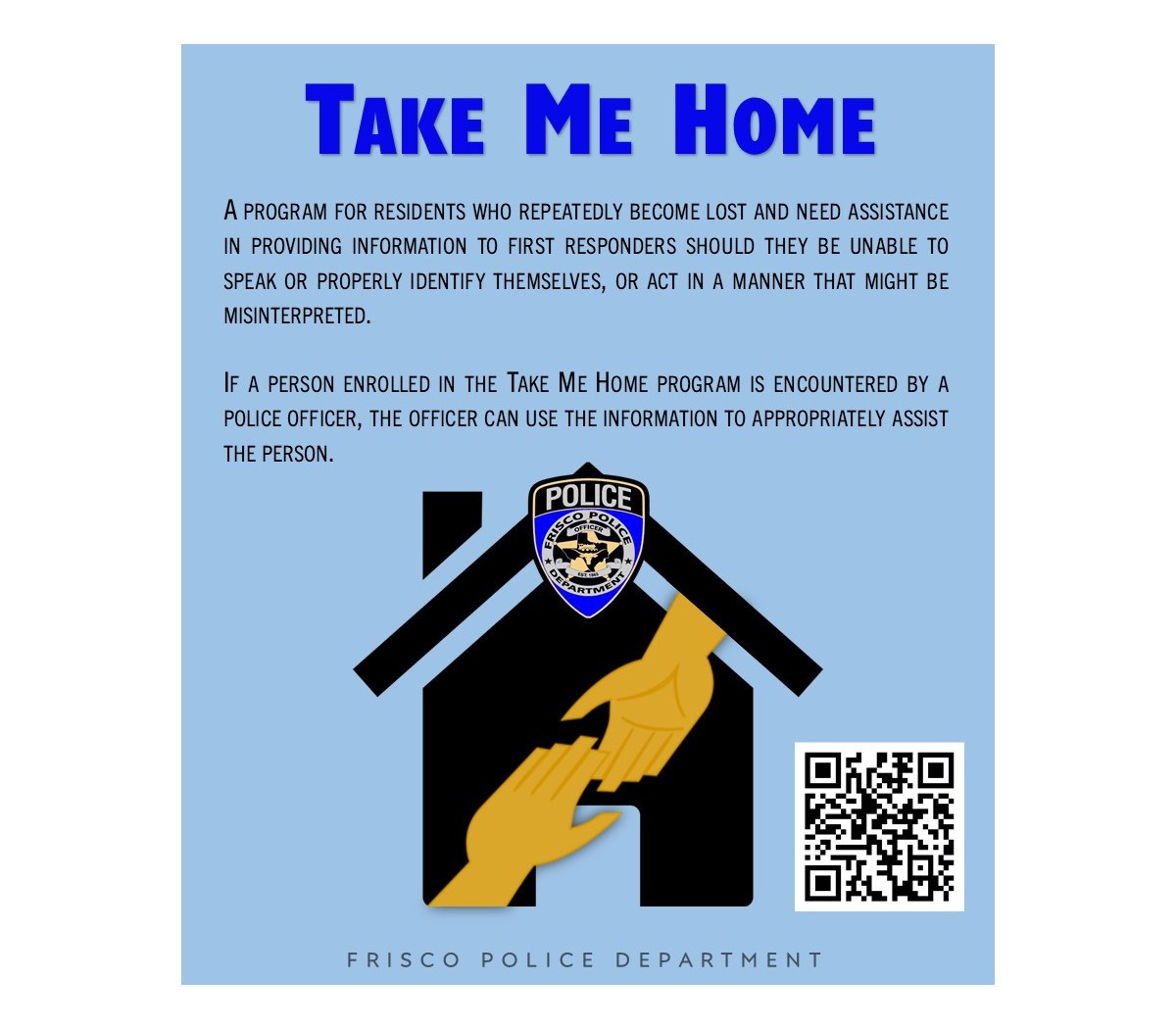 Frisco Police Department Offers Take Me Home Program : r/FriscoTX