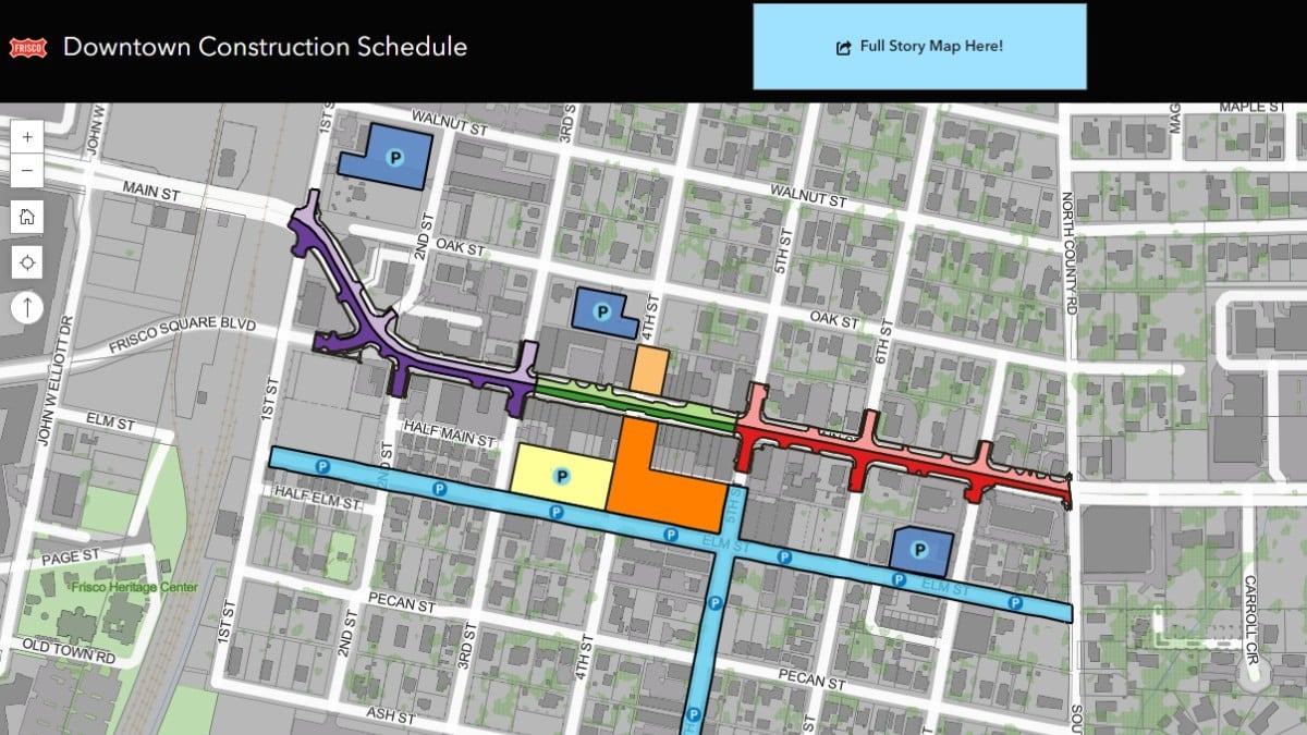Discover Downtown Frisco's New Construction Schedule Map